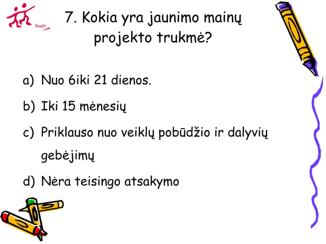 Ar gerai išmanai jaunimo mainus? | PPT