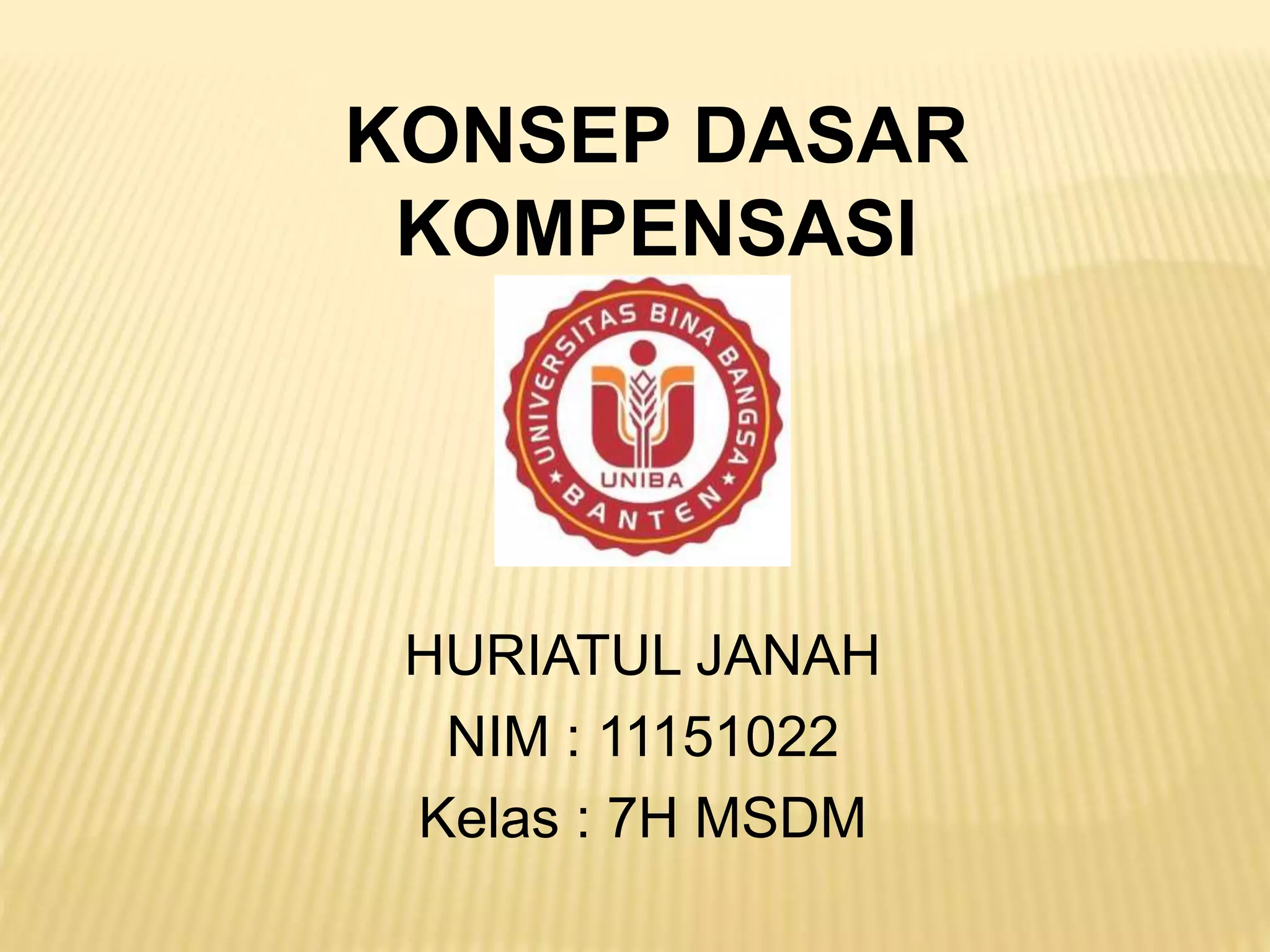 8 konsep dasar kompensasi | PPTX