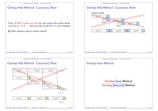 overlap add and overlap save method | PDF