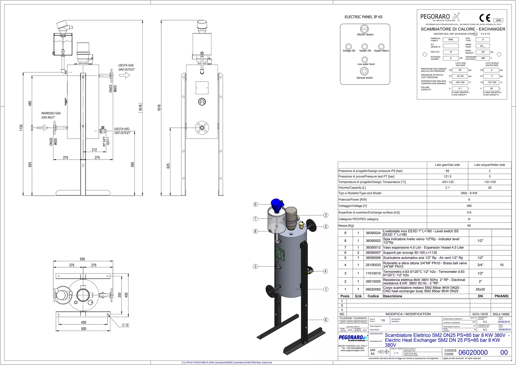 8 kw 85bar scambiatore di calore ng elettrico - 8 kw 85bar ng electric ...