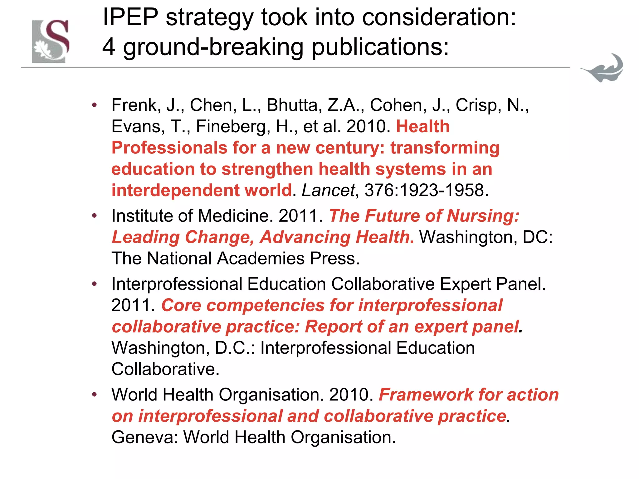 International Classification of Functioning, Disability and Health (ICF): An Interprofessional ...