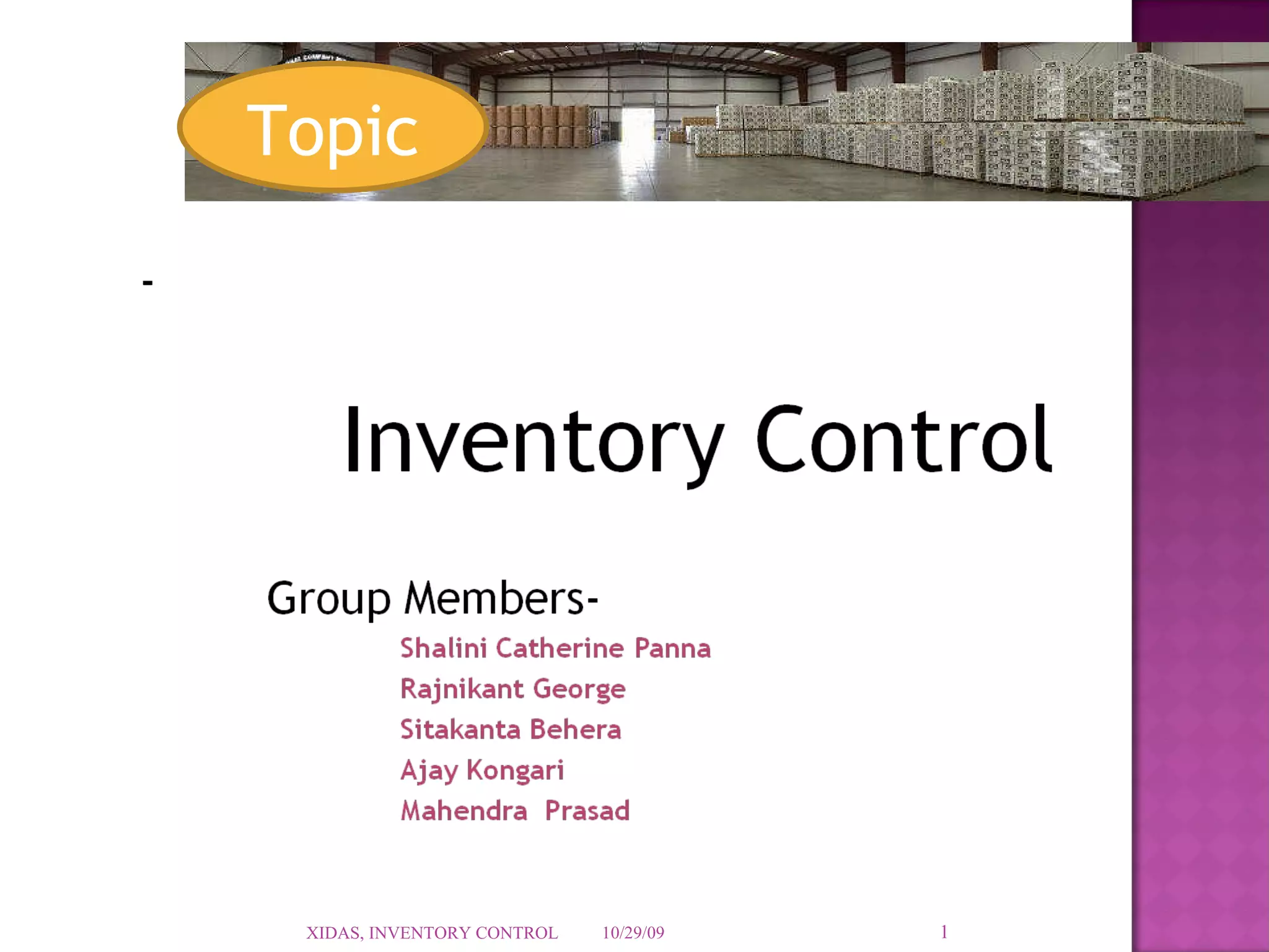 Inventory Management Techniques | PPT