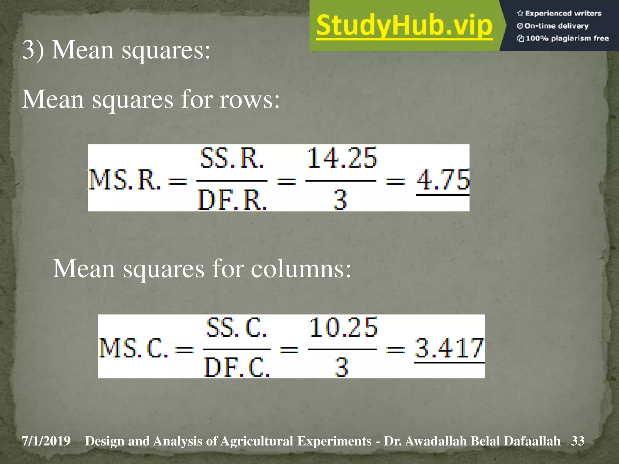 8 Latin Square Design (LSD) | PDF