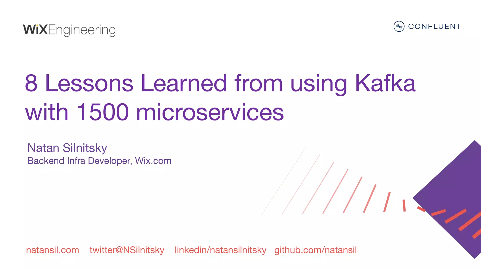 8 Lessons Learned from Using Kafka in 1500 microservices - confluent streaming event | PDF