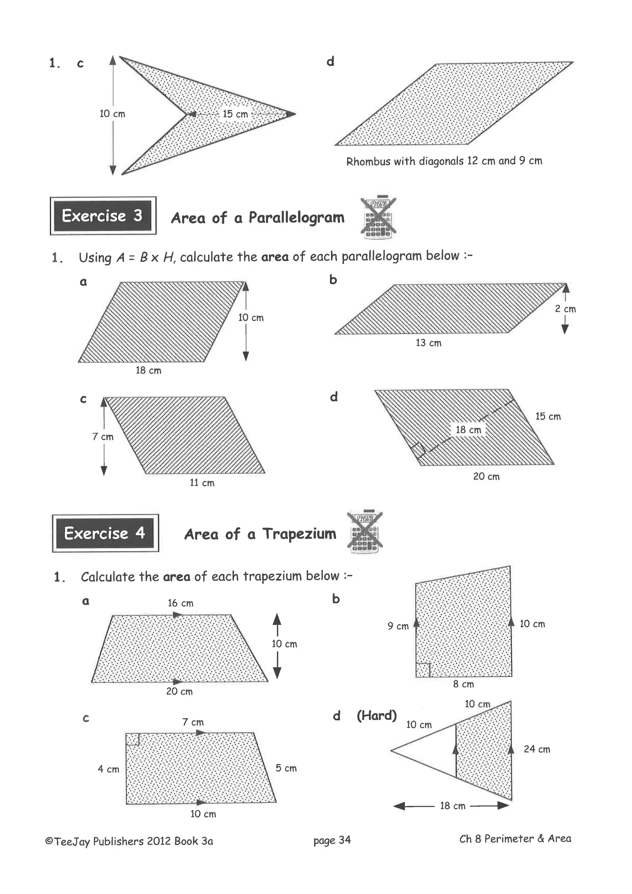 8 level 3a hw chapter 8 perimeter and area | PDF