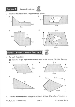 8 level 3a hw chapter 8 perimeter and area | PDF