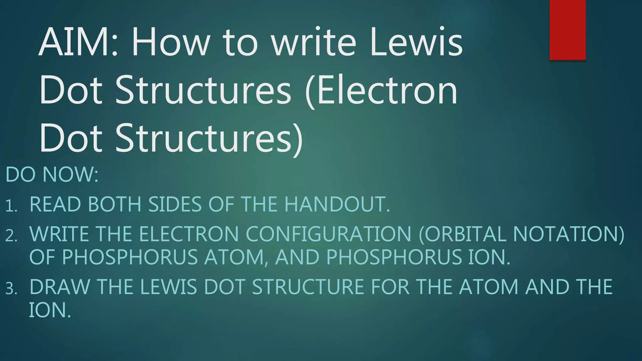 Lewis Dot Structure | PPTX