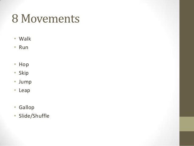 8 locomotion movements