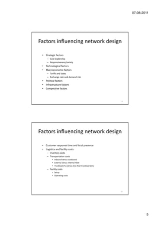8 logistics network design | PDF