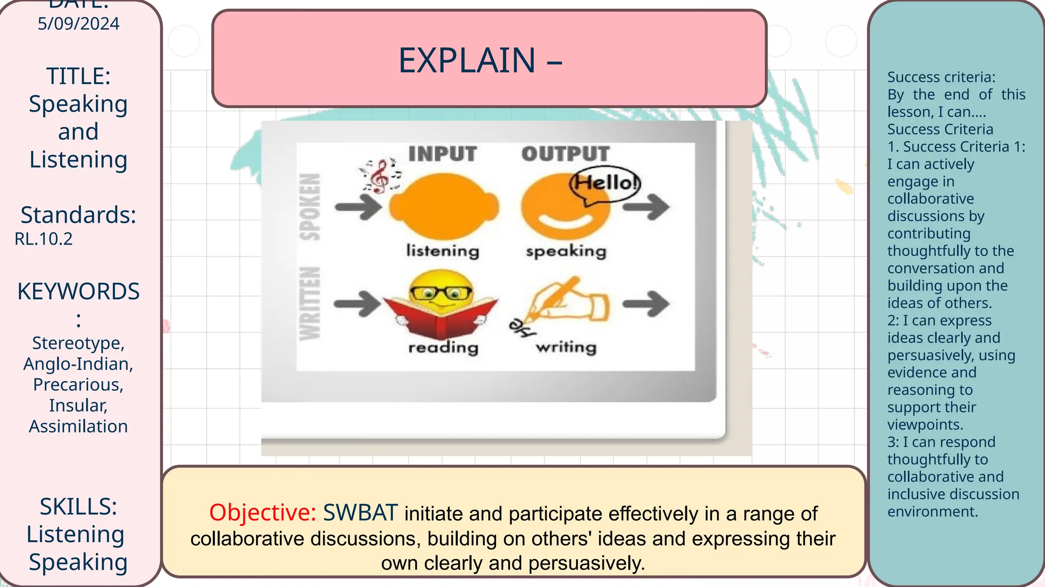 Grade 10 HMH English Language Active Practice | PPTX