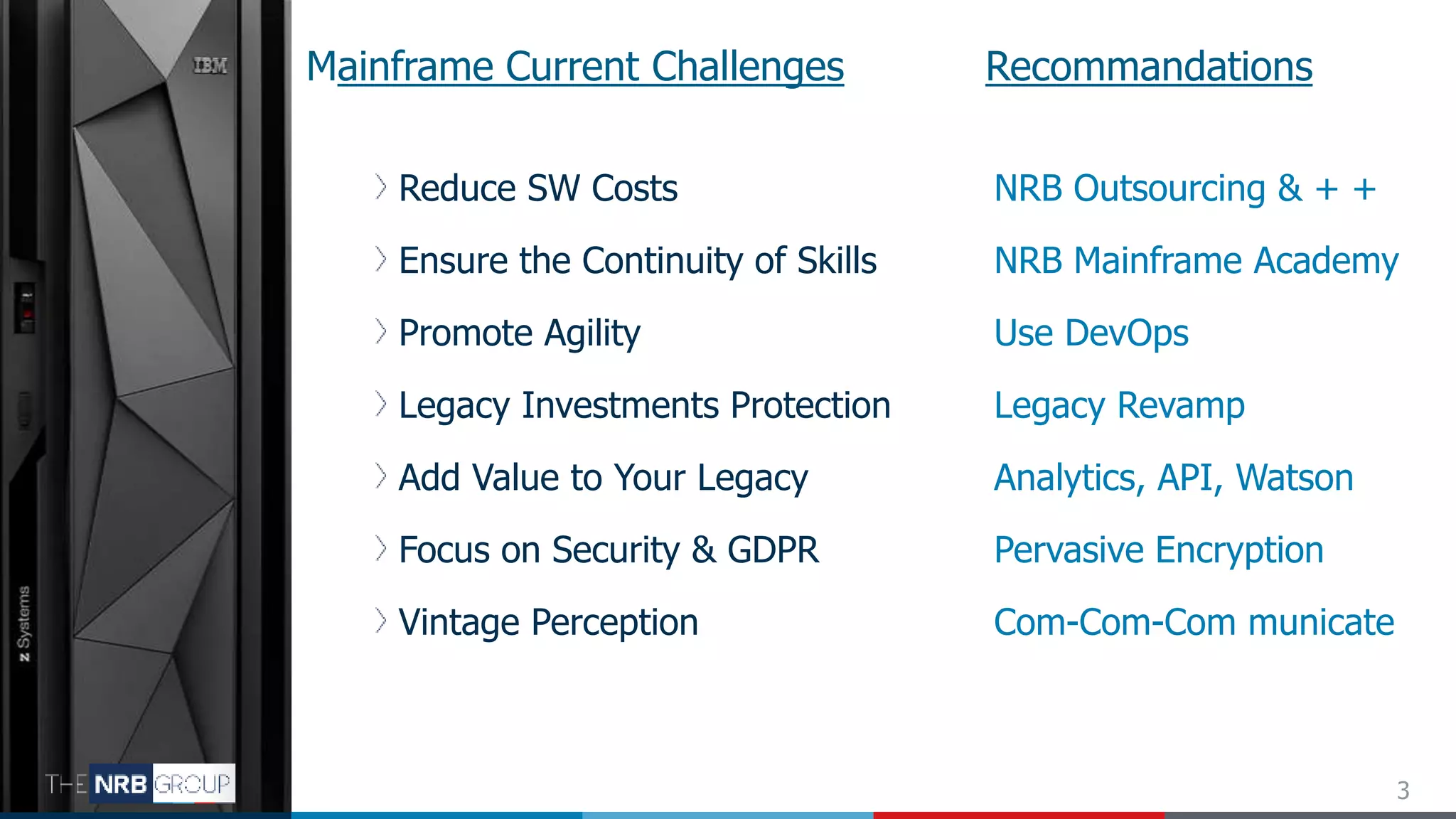 NRB - LUXEMBOURG MAINFRAME DAY 2017 - Wrap up | PPT