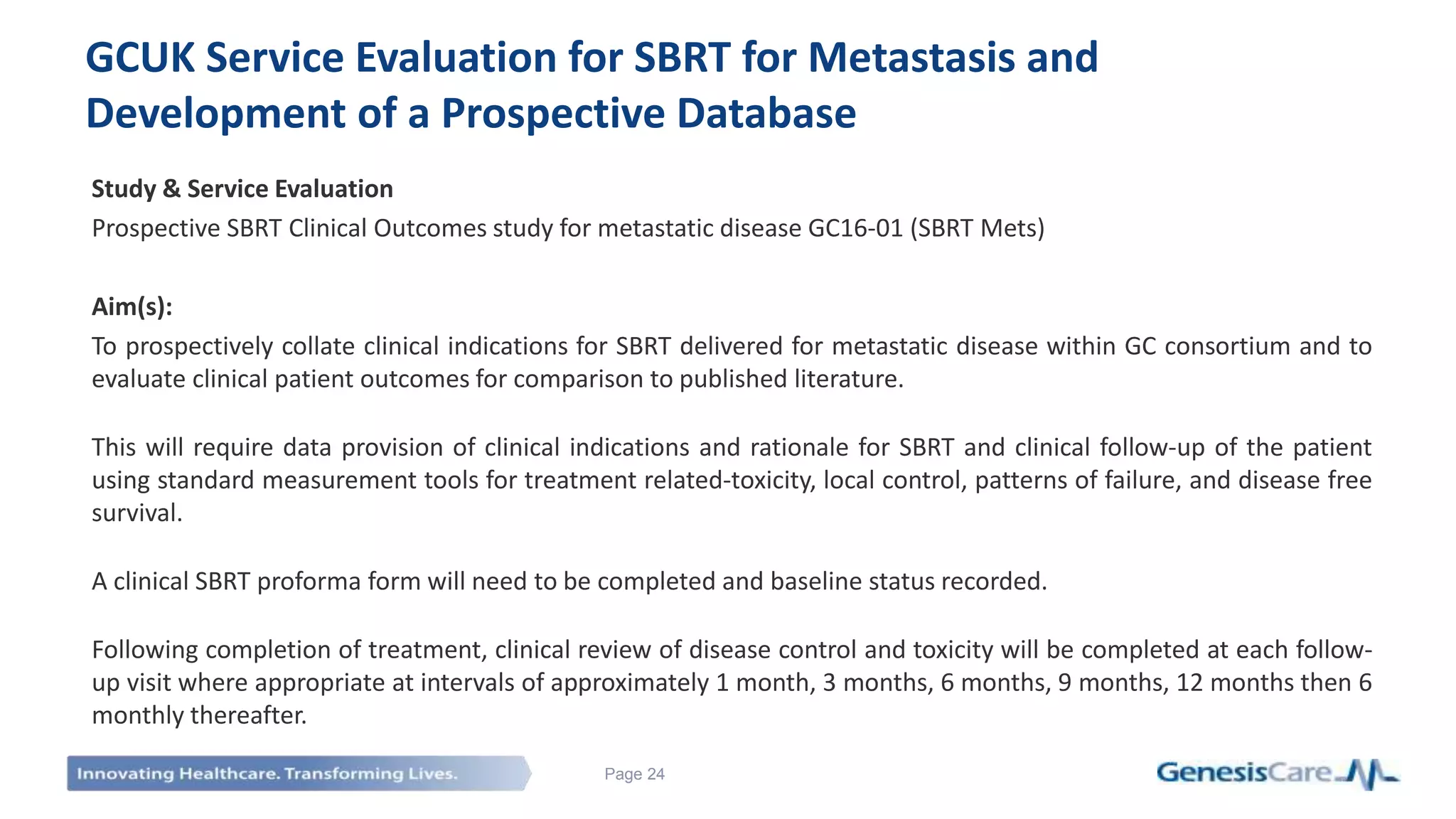 Professor Maria Hawkins - UK SABR Service Development Experiences | PPTX