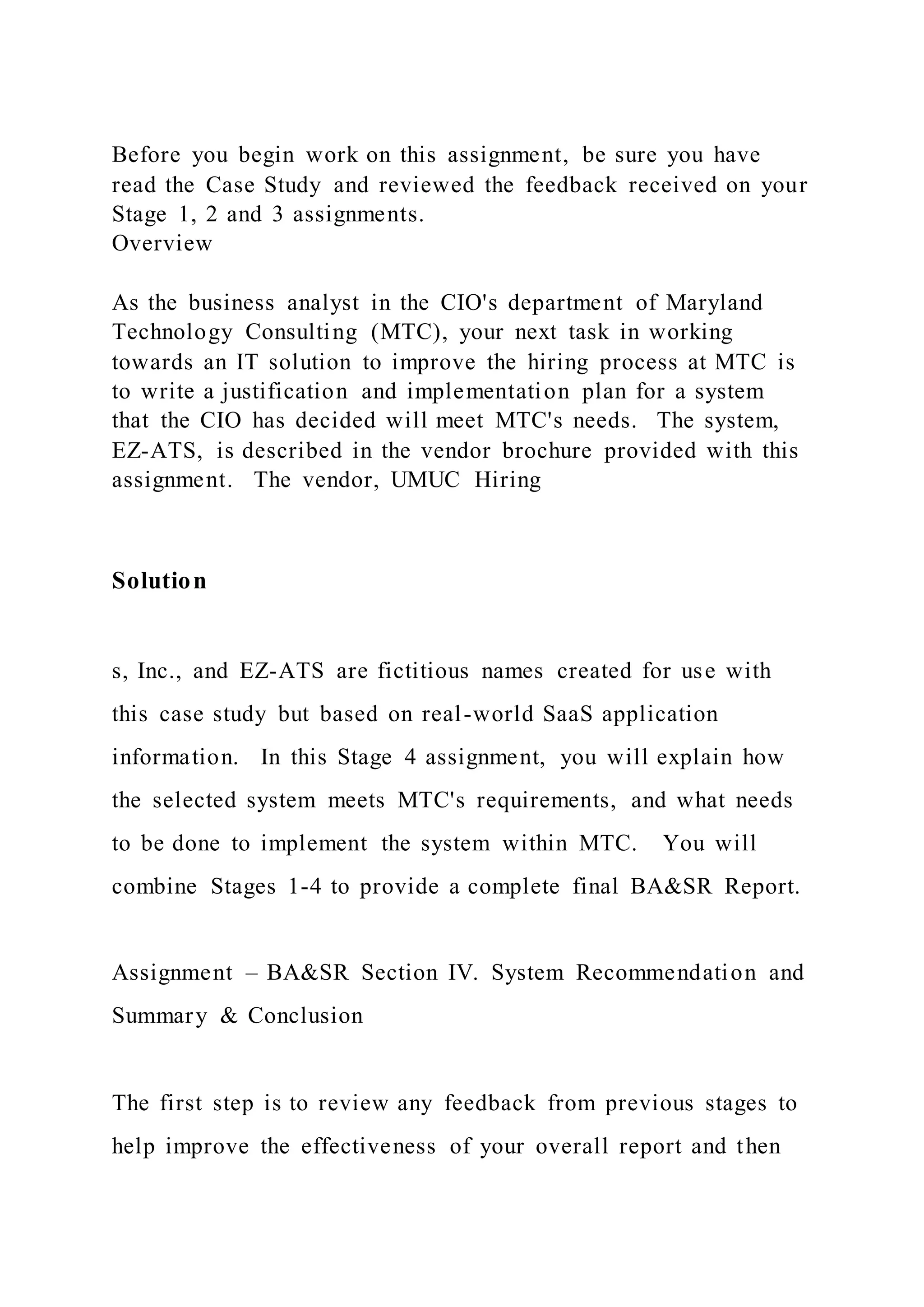 8 maryland technology company (mtc) case study | DOCX