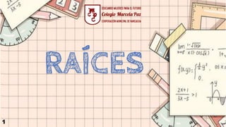 8º_MATEMATICA_Raices_Partes de la Raíz.. | PDF