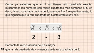 8º_MATEMATICA_Raices_Partes de la Raíz.. | PDF