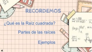 8º_MATEMATICA_Raices_Partes de la Raíz.. | PDF