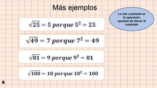 8º_MATEMATICA_Raices_Partes de la Raíz.. | PDF