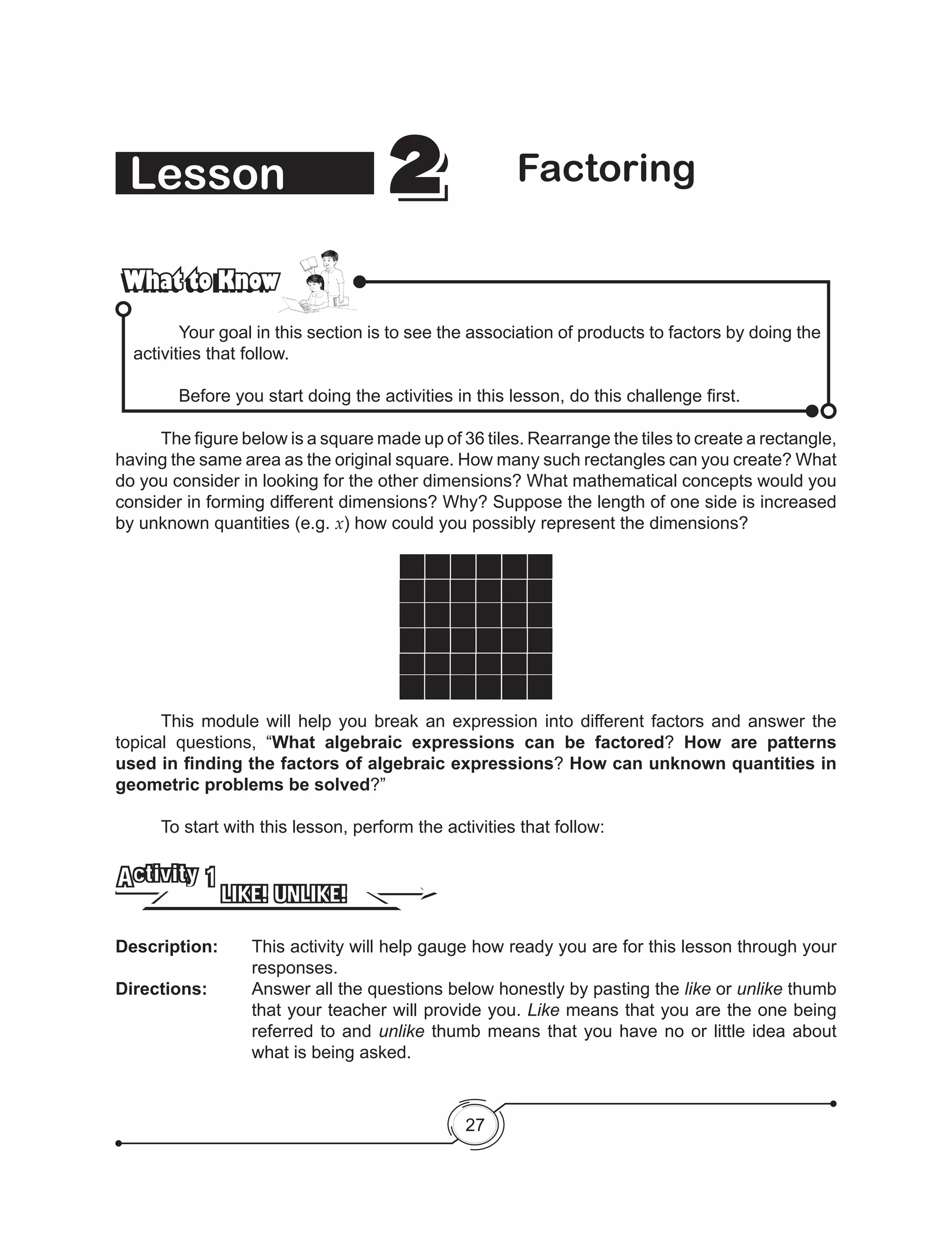 Grade 8 Learning Module in Math - Complete | PDF