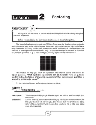 Grade 8 Learning Module in Math - Complete | PDF