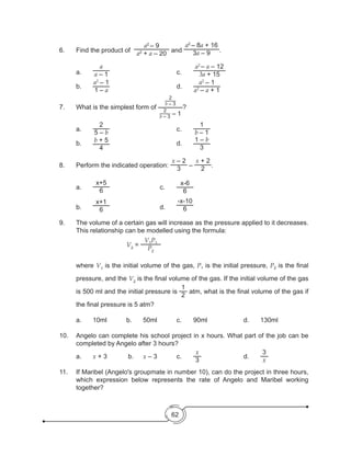 Grade 8 Learning Module in Math - Complete | PDF
