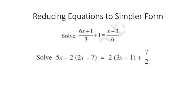 Linear Equations in one variable ppt maths | PPTX | Physics | Science