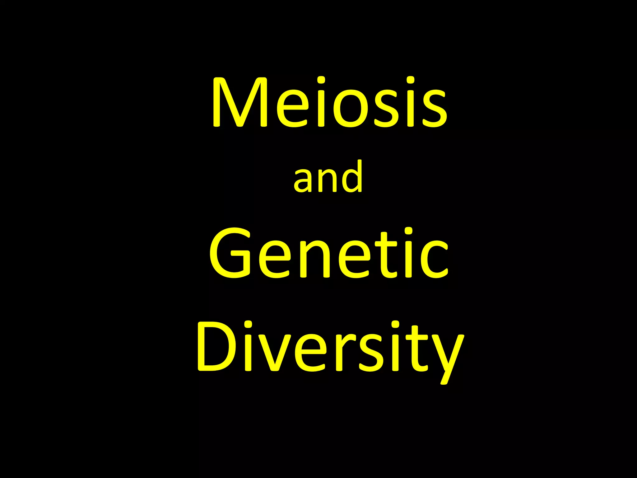 08 Meiosis and genetic diversity | PPTX