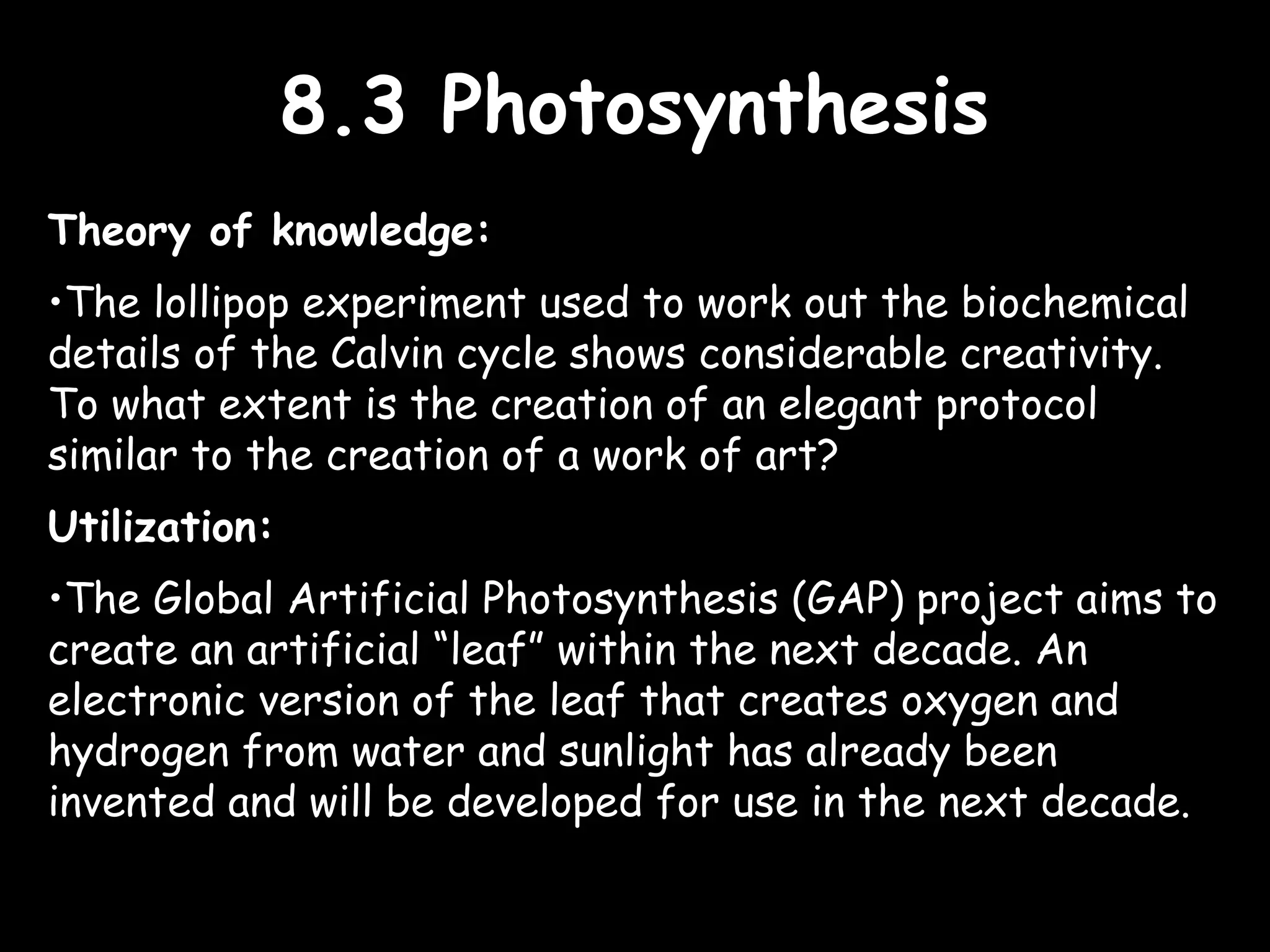 8 metabolism, cell respiration & photosynthesis syllabus statements | PPT