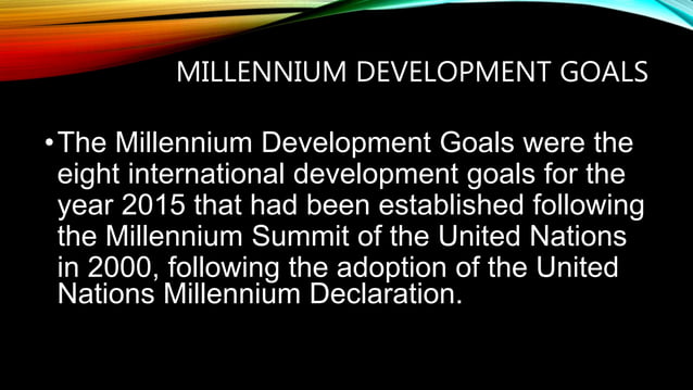8 millennium development goals | PPT
