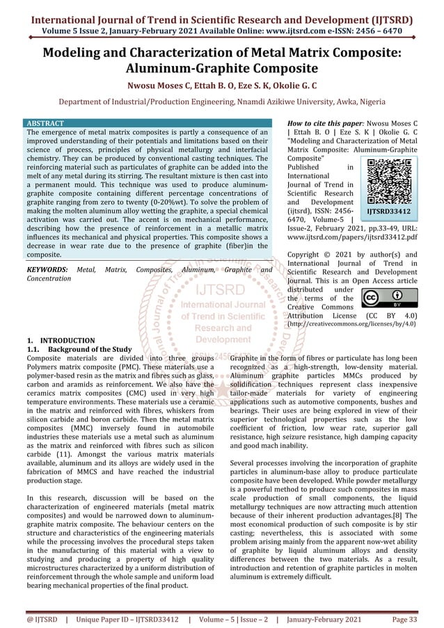 Modeling and Characterization of Metal Matrix Composite Aluminum ...