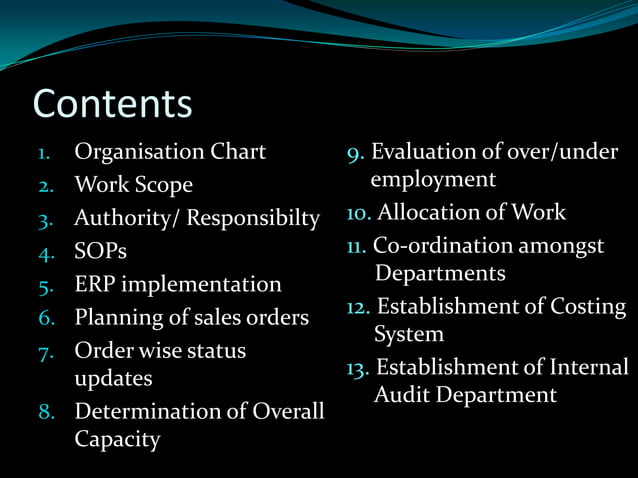 Modus Operandi to improve internal controls | PPSX