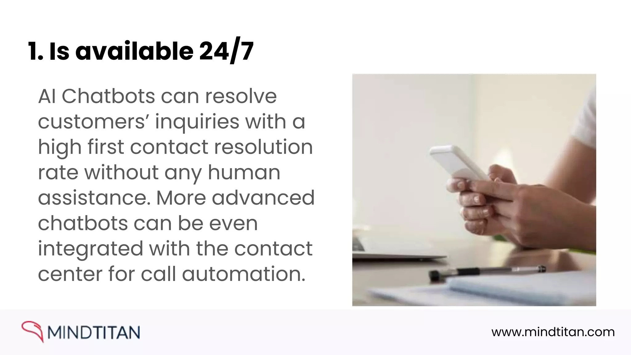 8 most important benefits of chatbots | PPTX