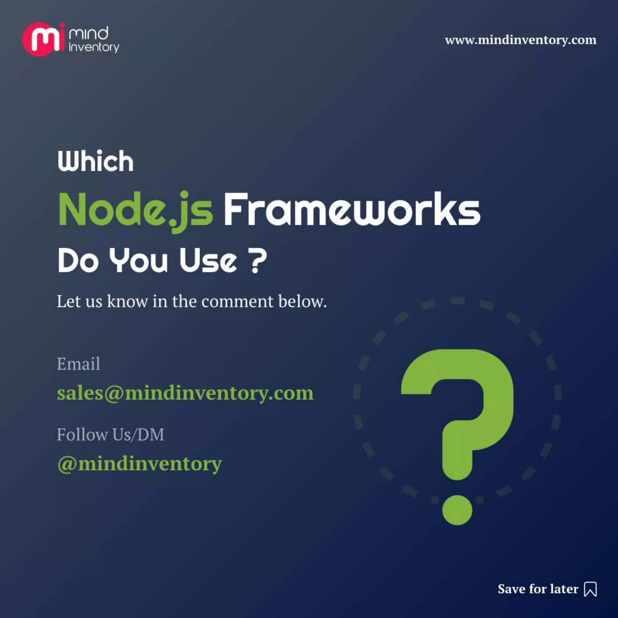 8 Most Popular Node.js Frameworks | PDF