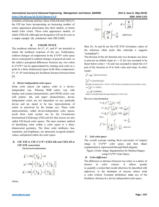 Multi Color Image Segmentation Using Lab Color Space Pdf