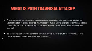 Introduction to path traversal attack | PPTX