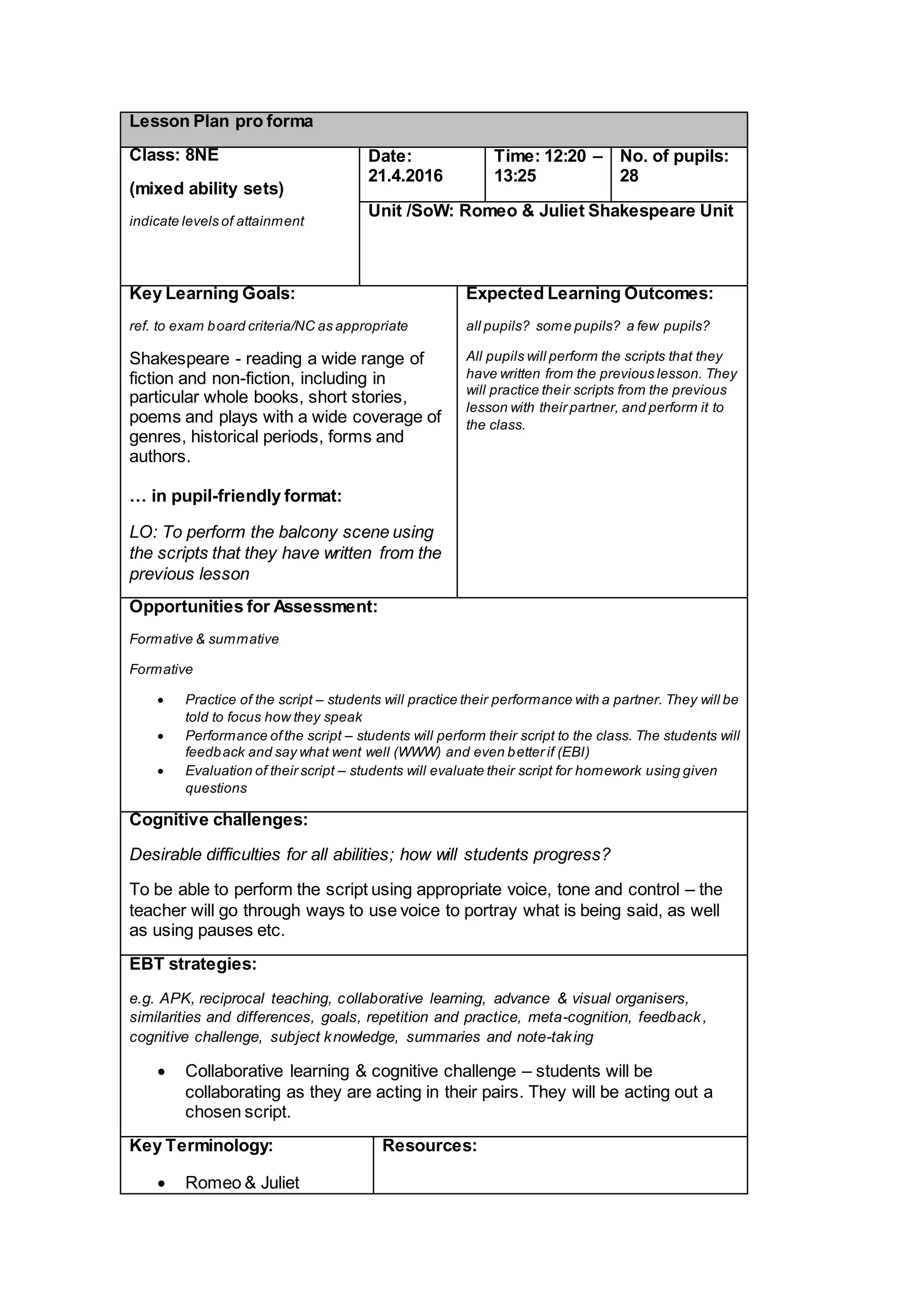 8NE Act Two Script 21.4.2016