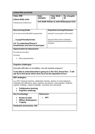 8NE Lesson 7 plan | DOCX | Education