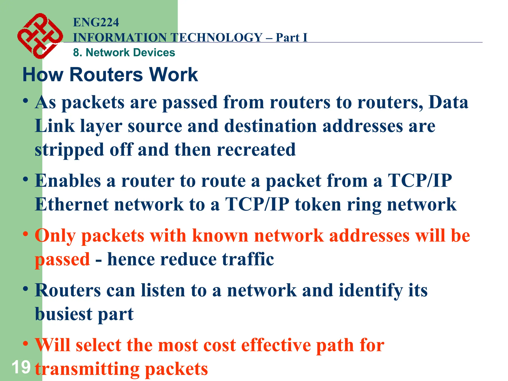 Devices used for networking and their functions | PPT