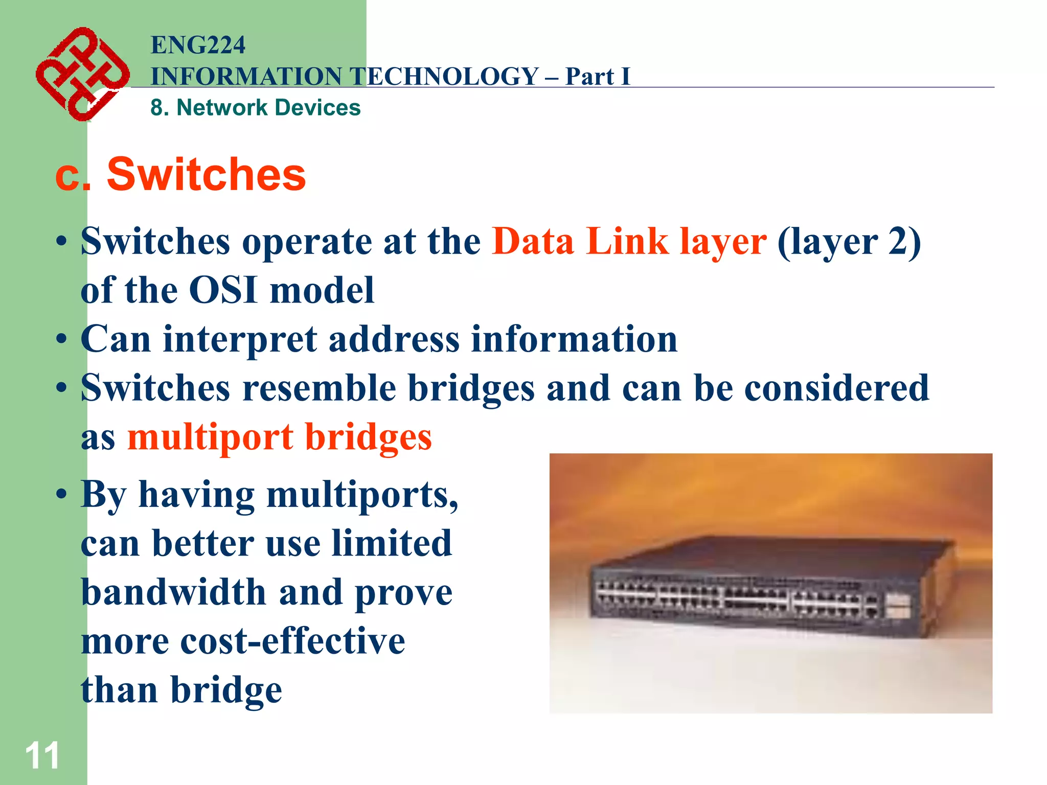 8 network devices | PPT