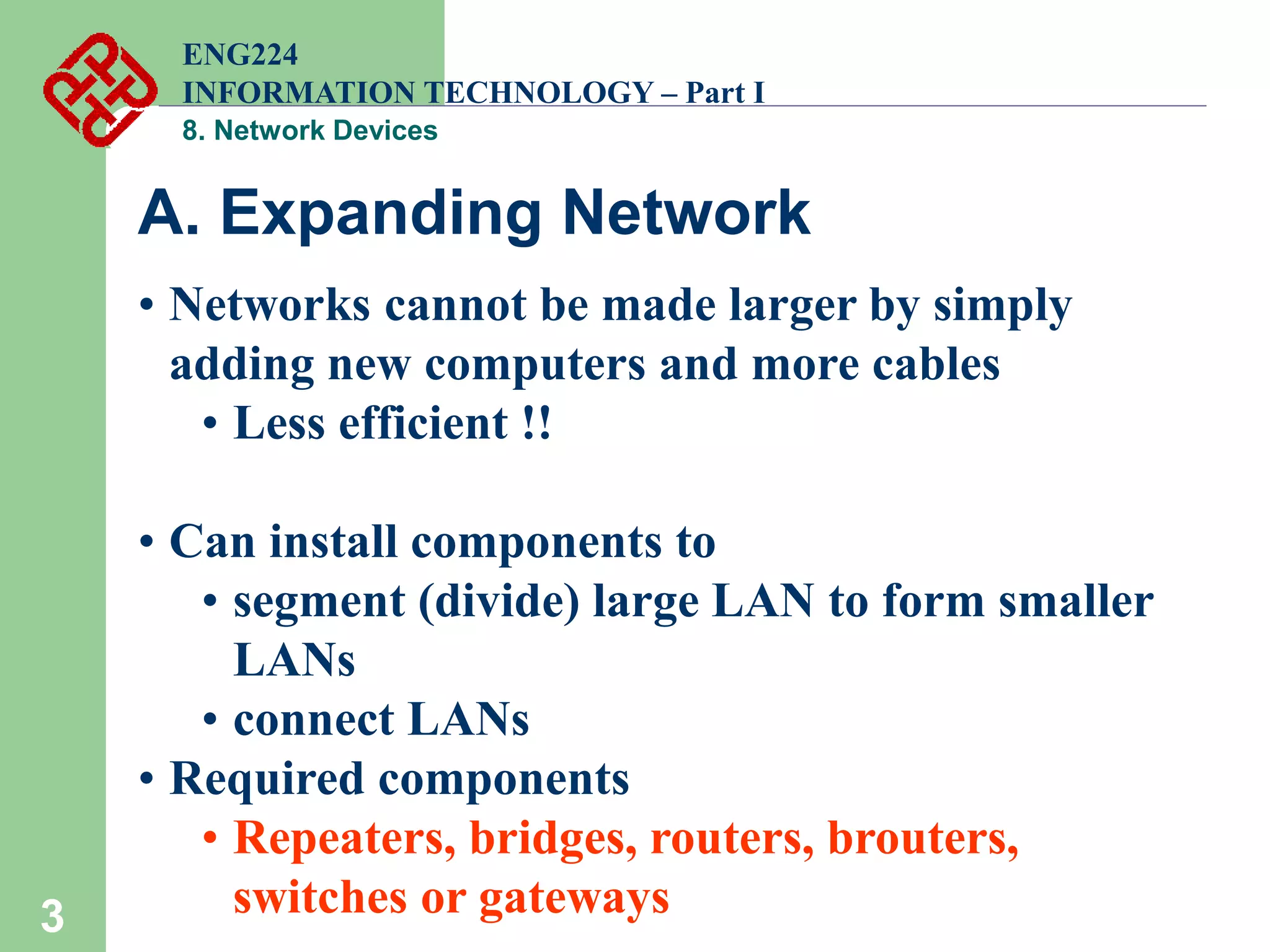 8 network devices | PPT