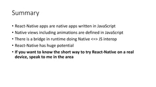 Ilya Ivanov - Advanced React-Native | PPT