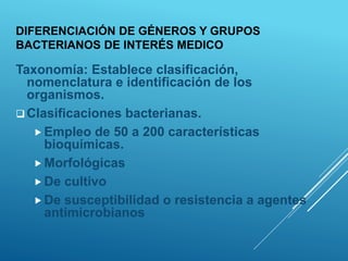 Generos y grupos bacterianos | PPT