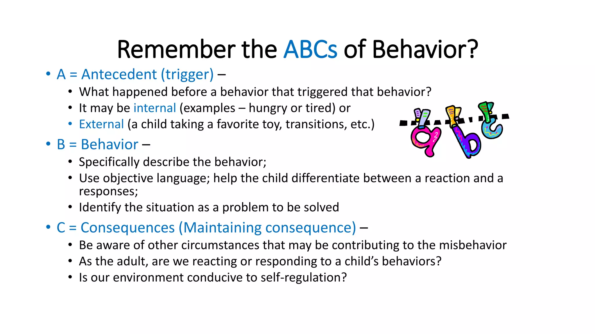 Supporting self regulation skills [recovered] | PPTX