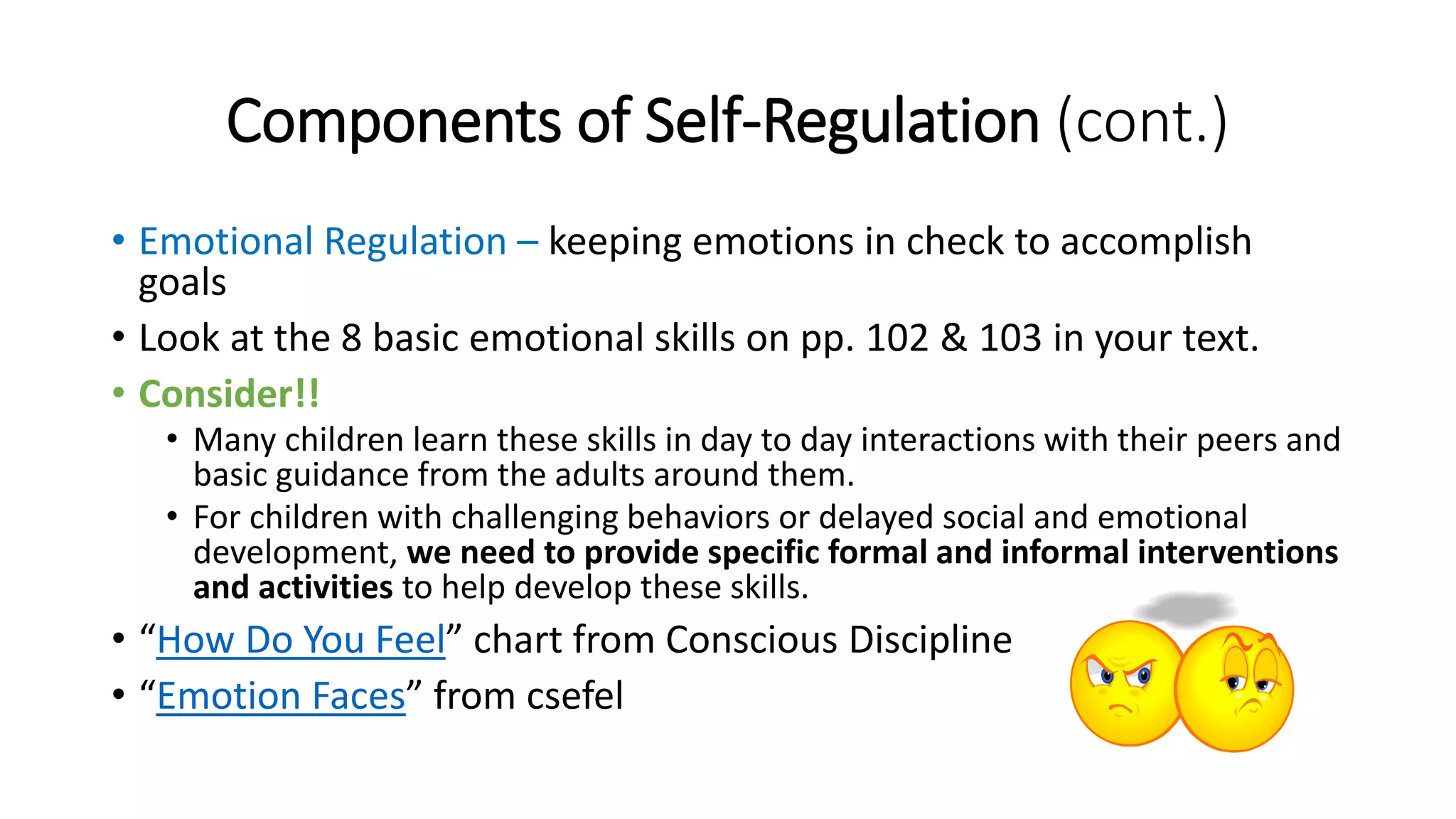 Supporting self regulation skills [recovered] | PPTX