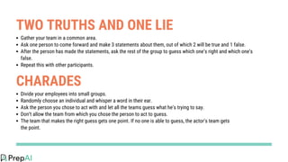 8 Not So Common Icebreaker Activities for Team Building | PDF