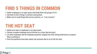 8 Not So Common Icebreaker Activities for Team Building | PDF