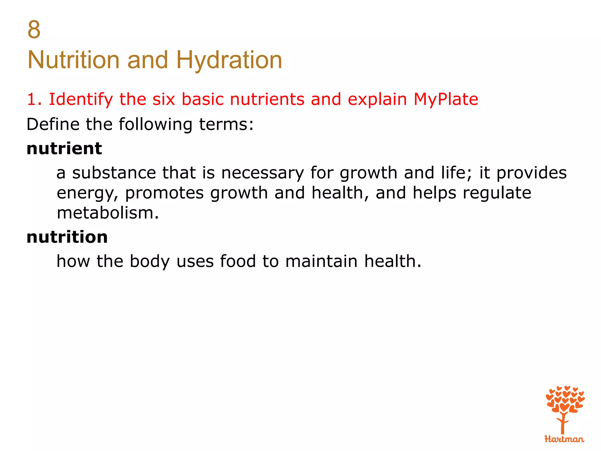 Nutrition and hydration | PPT
