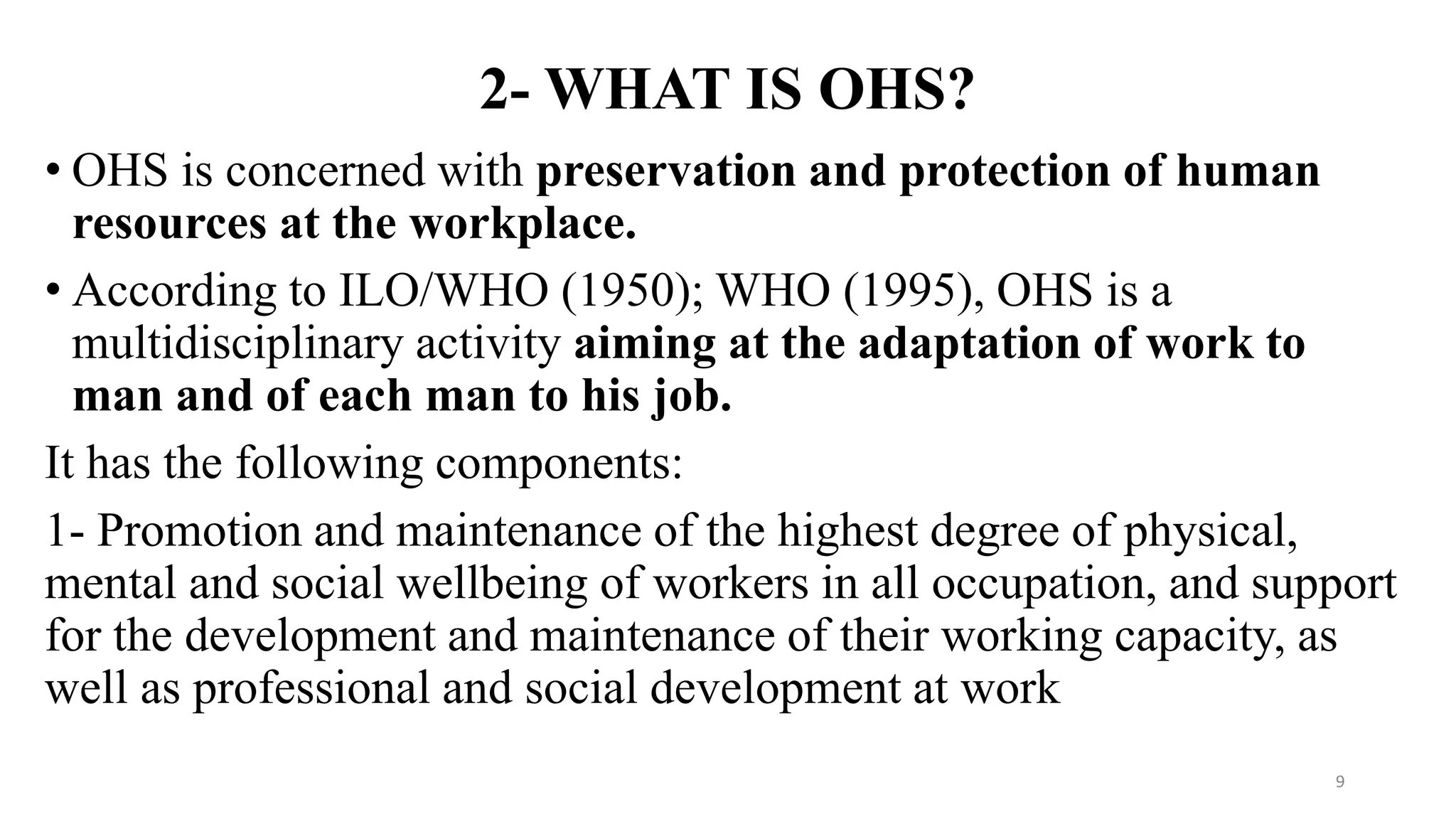 8_OHS_AT_WORKPLACE-2.pptx | Diseases and Conditions | Medical Health