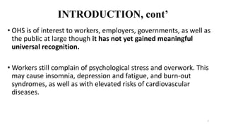 8_OHS_AT_WORKPLACE-2.pptx | Diseases and Conditions | Medical Health