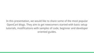 8 OpenCart Blogs You Need to Follow | PPT