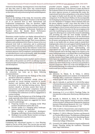 Organizational Support, Instructional and Professional Competencies of ...